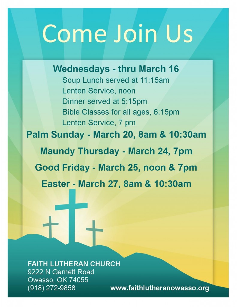 Owasso Area Easter Services for 2016 - Owassoisms.com
