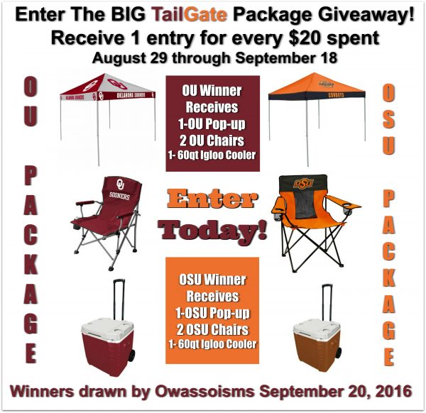 The Great OU/OSU Bedlam Tailgate Giveaway begins August 29 ...