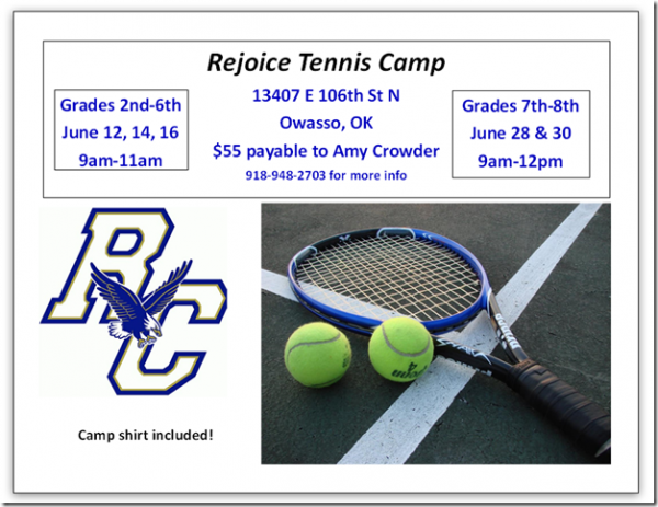 Rejoice Tennis Camp - Owassoisms.com