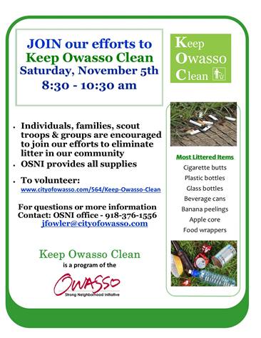 Keep Owasso Clean - Owassoisms.com
