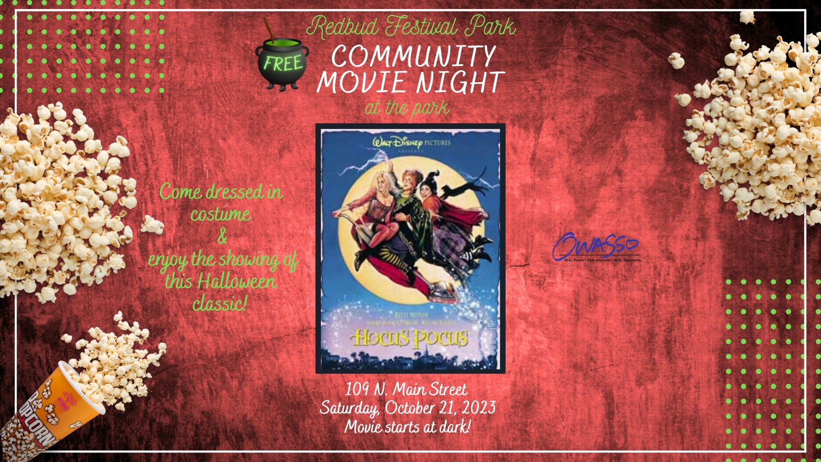 Redbud Festival park Community Movie Night - Owassoisms.com