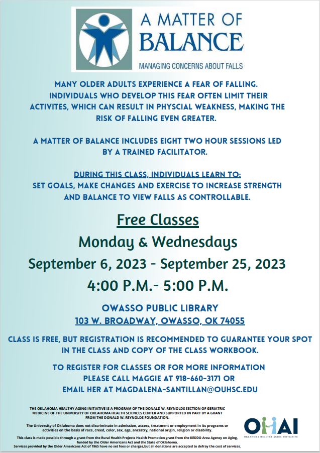Free classes at Owasso Public Library - Owassoisms.com